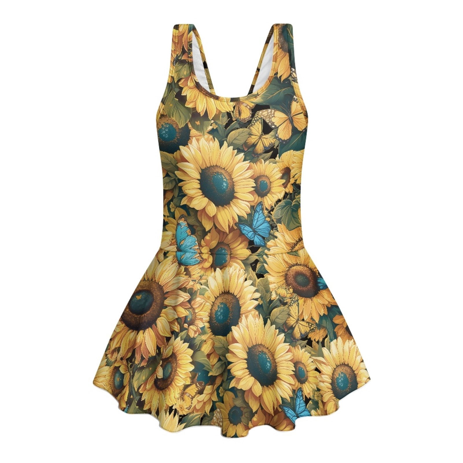 COEQINE Girls Bathing Suit One Piece with Full Coverage Skirt & Built ...