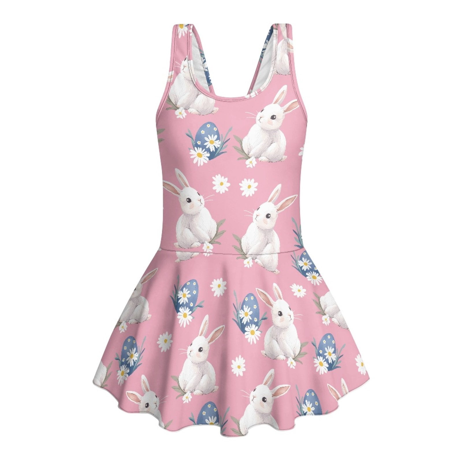 COEQINE Girls Beach Pool One Piece Swimsuit, Playful Tank Neck and Wide ...