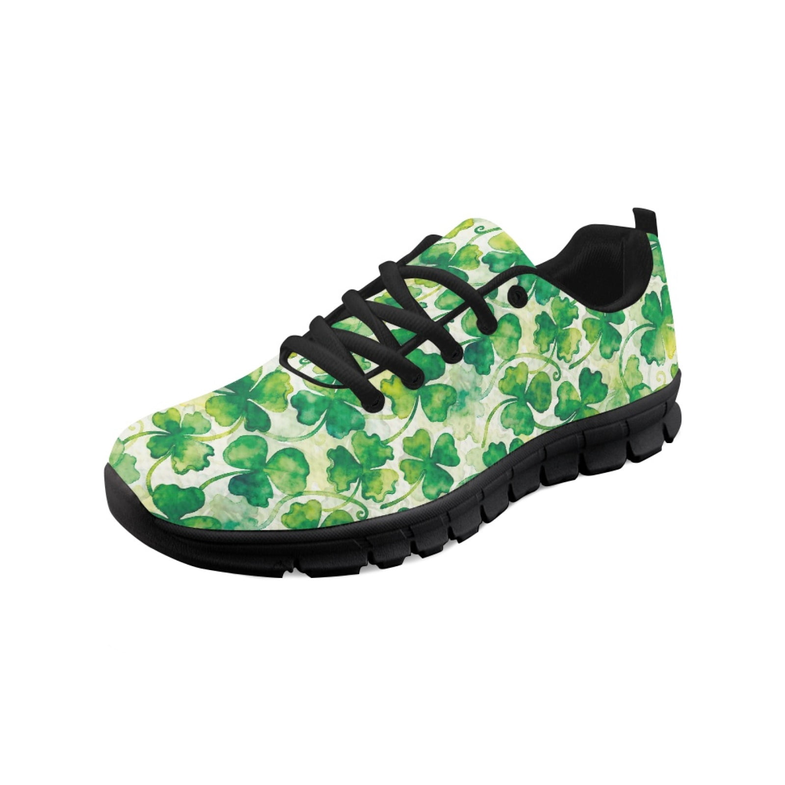 COEQINE Girls Black Sole Sneakers Lace Up Women Running Shoes for ...