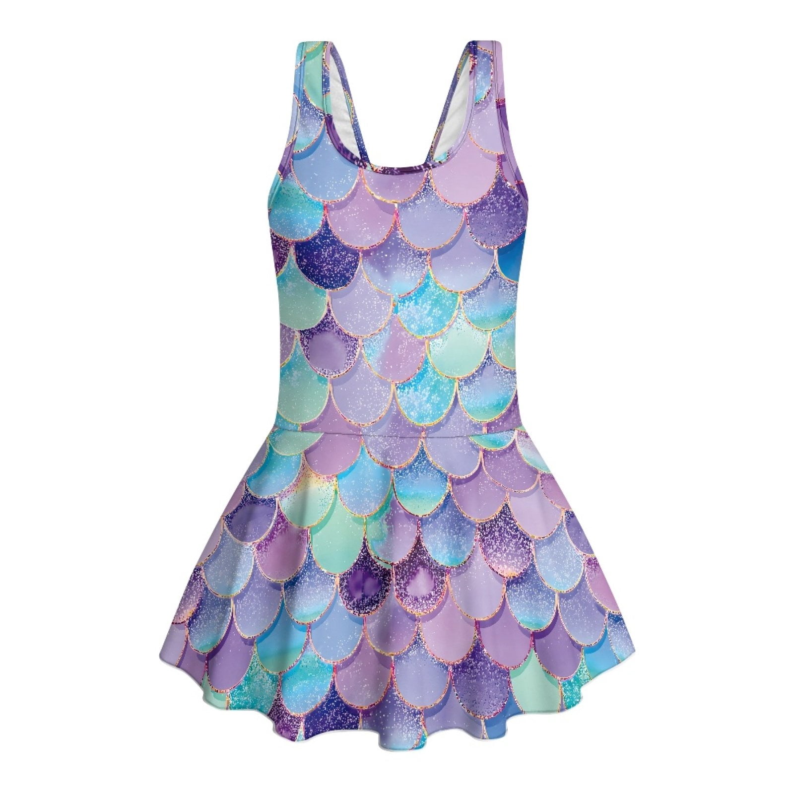 COEQINE Girls One Piece Bathing Suit, Scoop U-Neck & V Back Playful ...