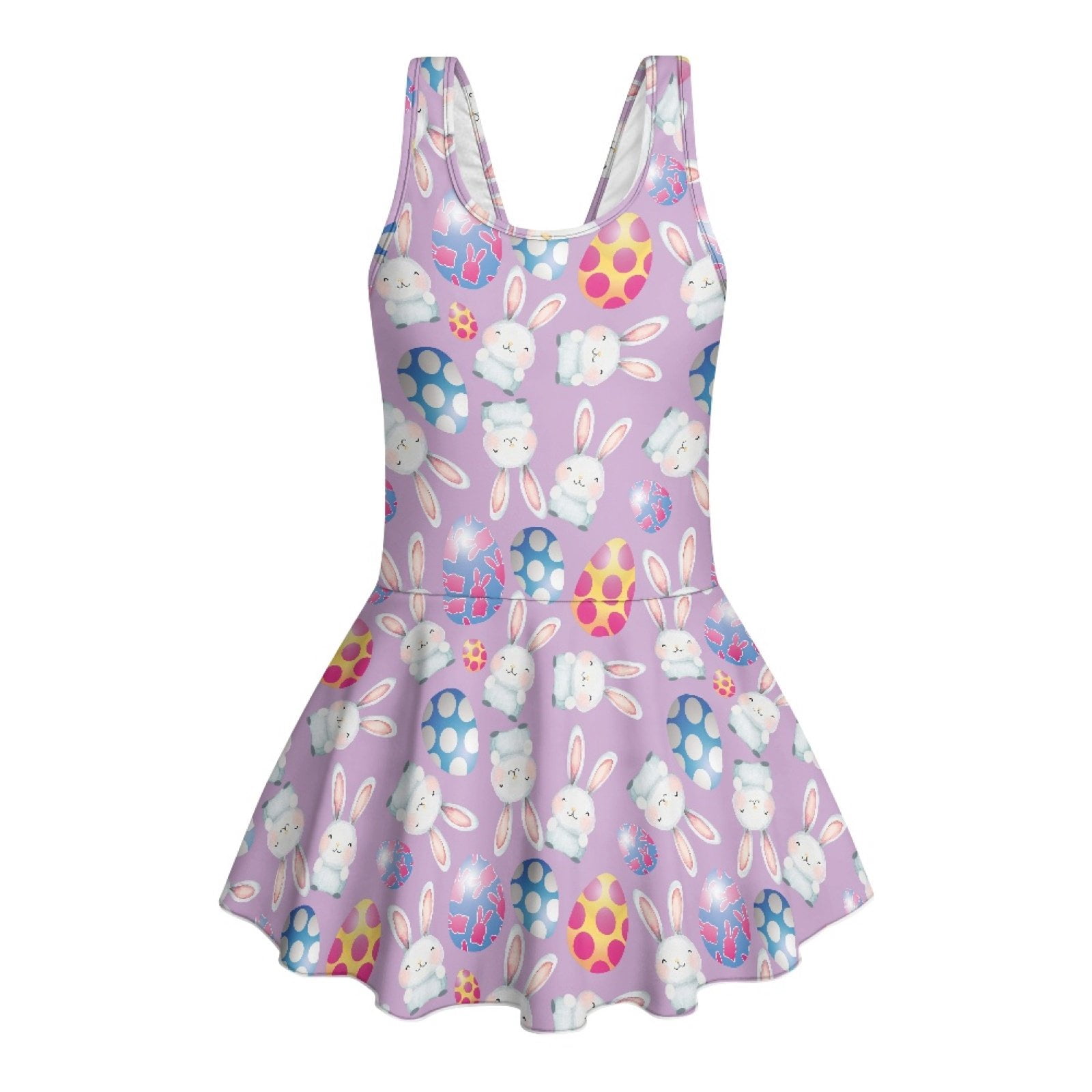 COEQINE Girls One Piece Bathing Suit with Skirt Bottom, Scoop Neck ...