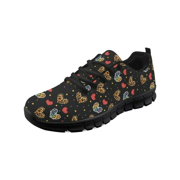 COEQINE Girls Sneakers Black Sole Lace Up Women Running Shoes for ...