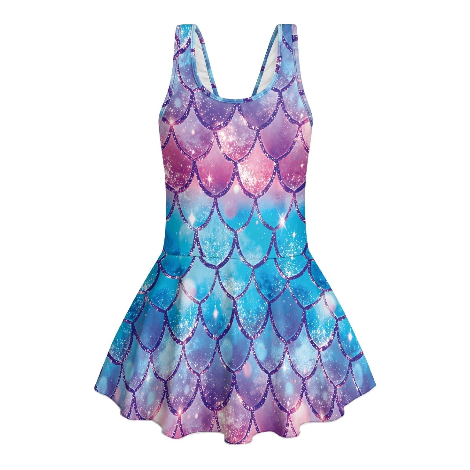 COEQINE Girls Swim Dress Fashion One Piece with Flowy Skirt & Built-in ...