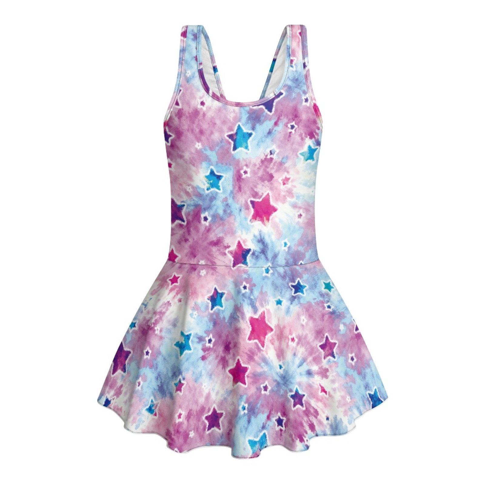 COEQINE Girls Swim Dress One Piece with Skirt & Liner, Scoop Neck Wide ...