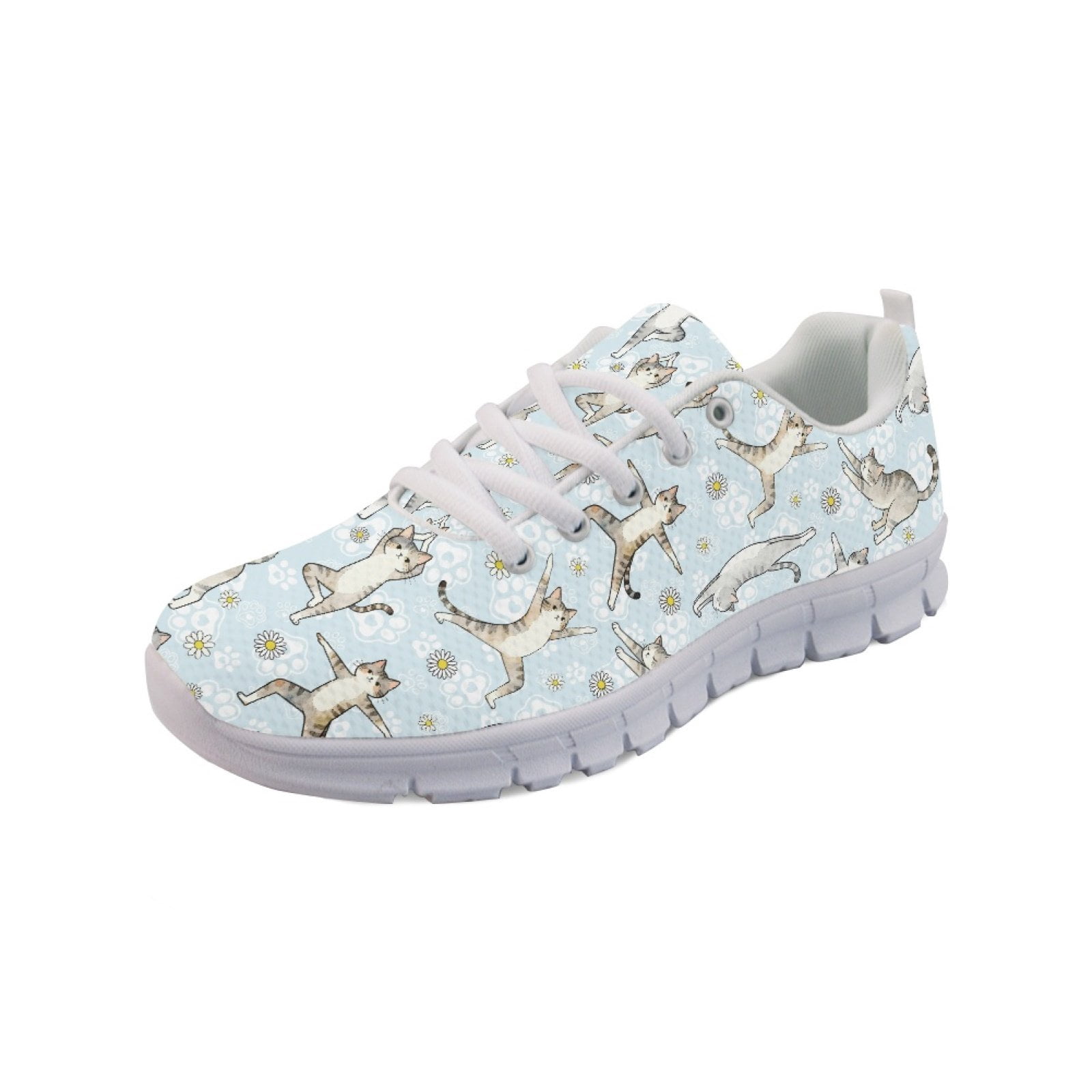 COEQINE Girls White Sole Sneakers Lace Up Women Running Shoes for ...