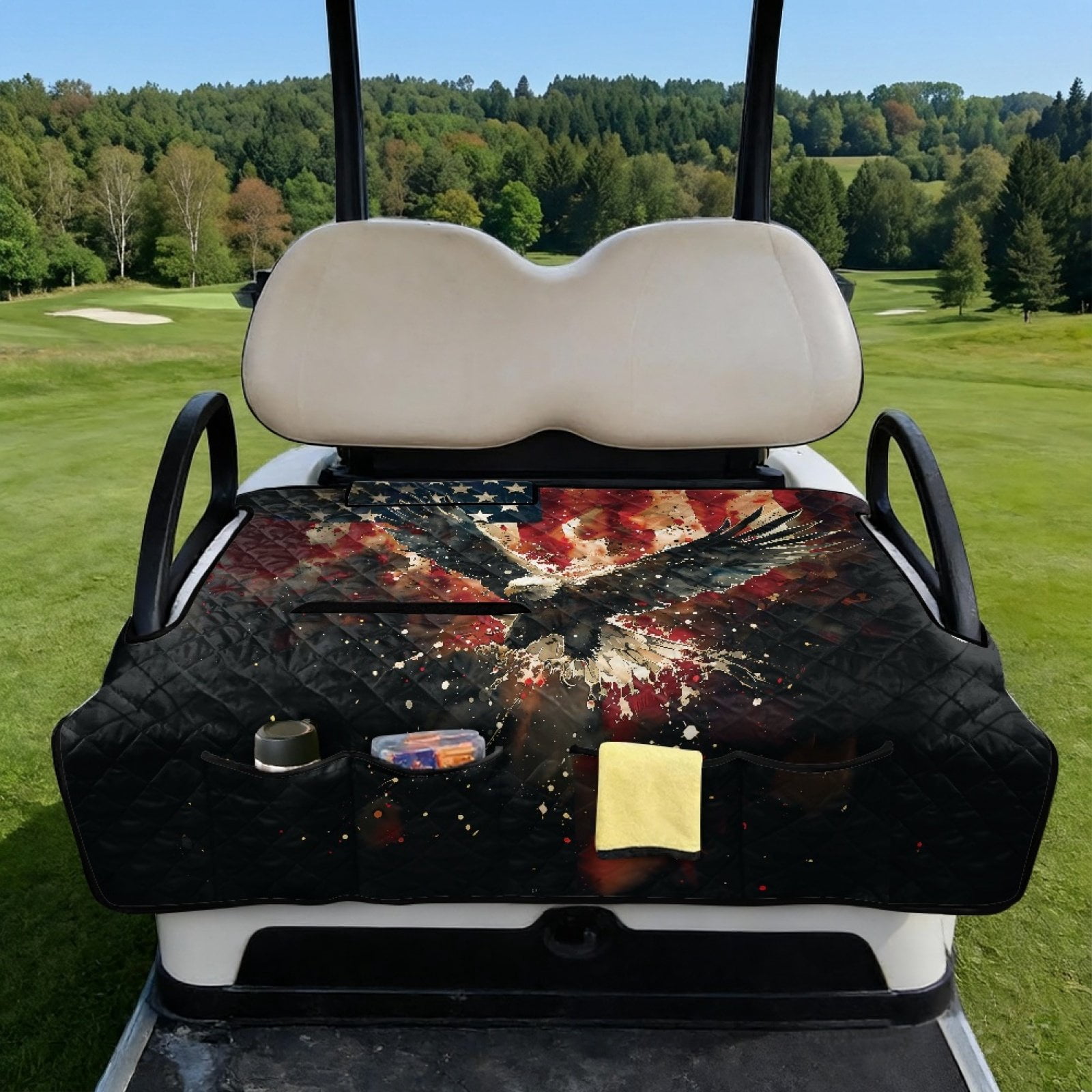 COEQINE Golf Cart Seat Protector with Fold Design & Carry Handle ...