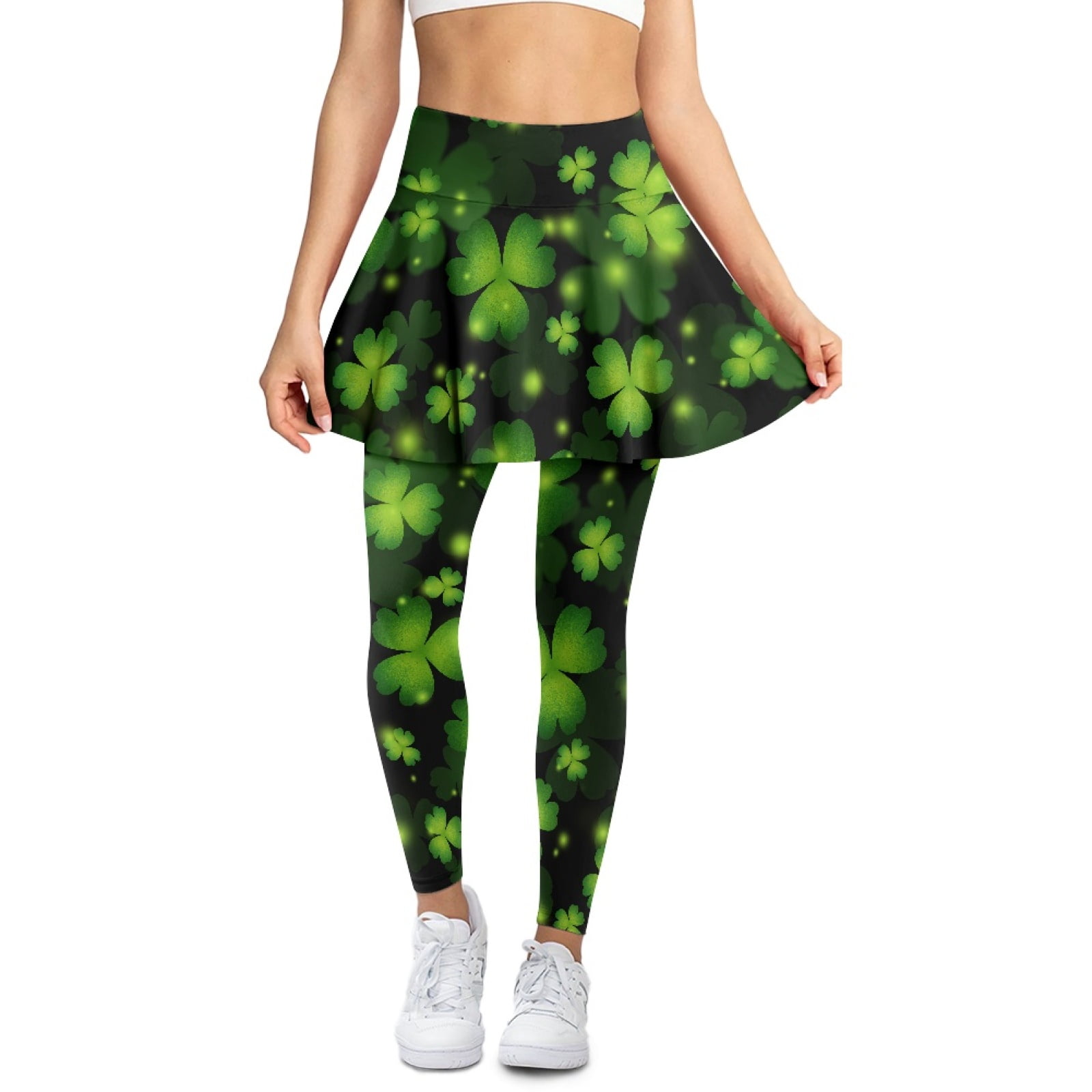 COEQINE High Waist Tennis Skirted Legging with Pockets for Women ...