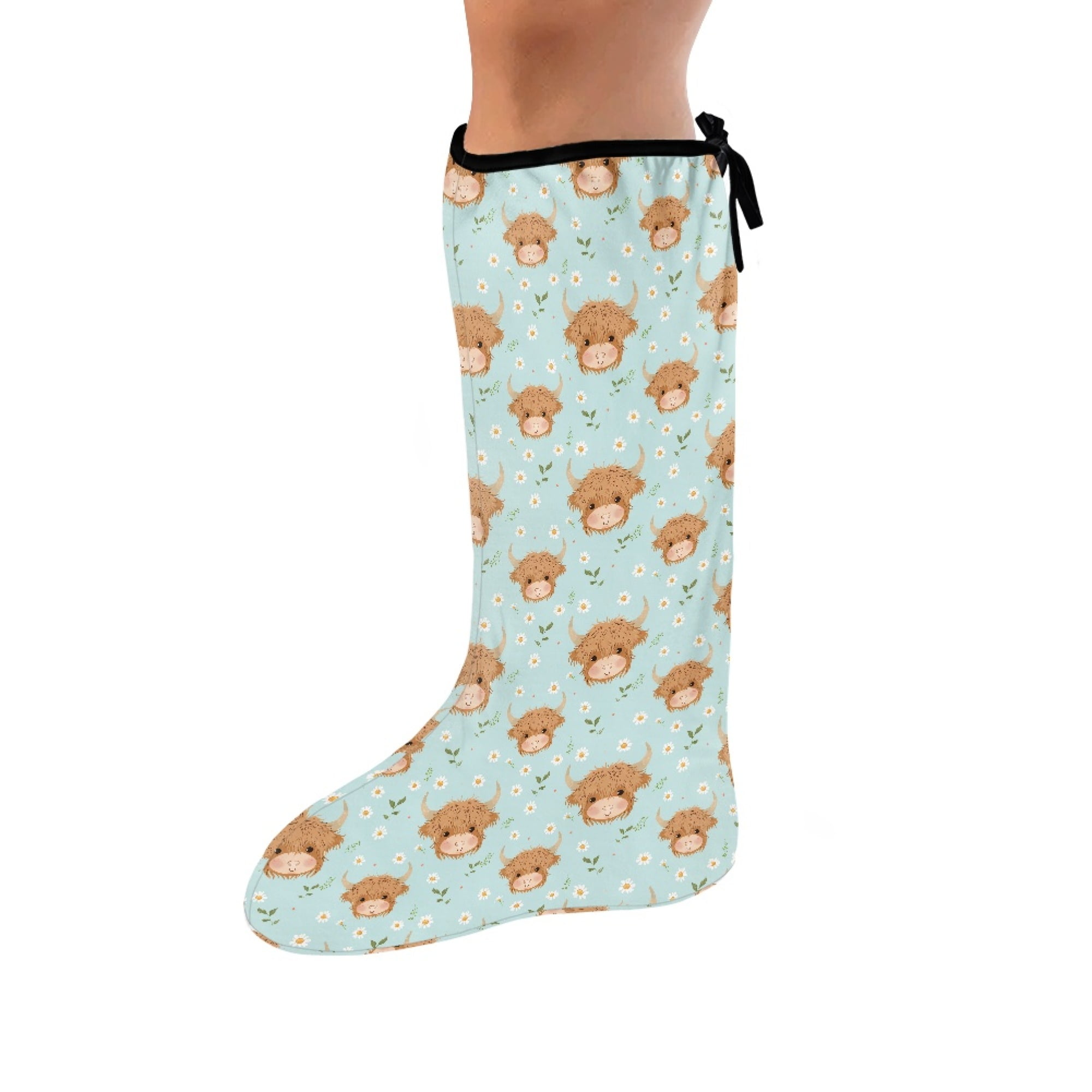 COEQINE Highland Cow Leg Cast Covers Small Stretch Fabric Leg Cast ...