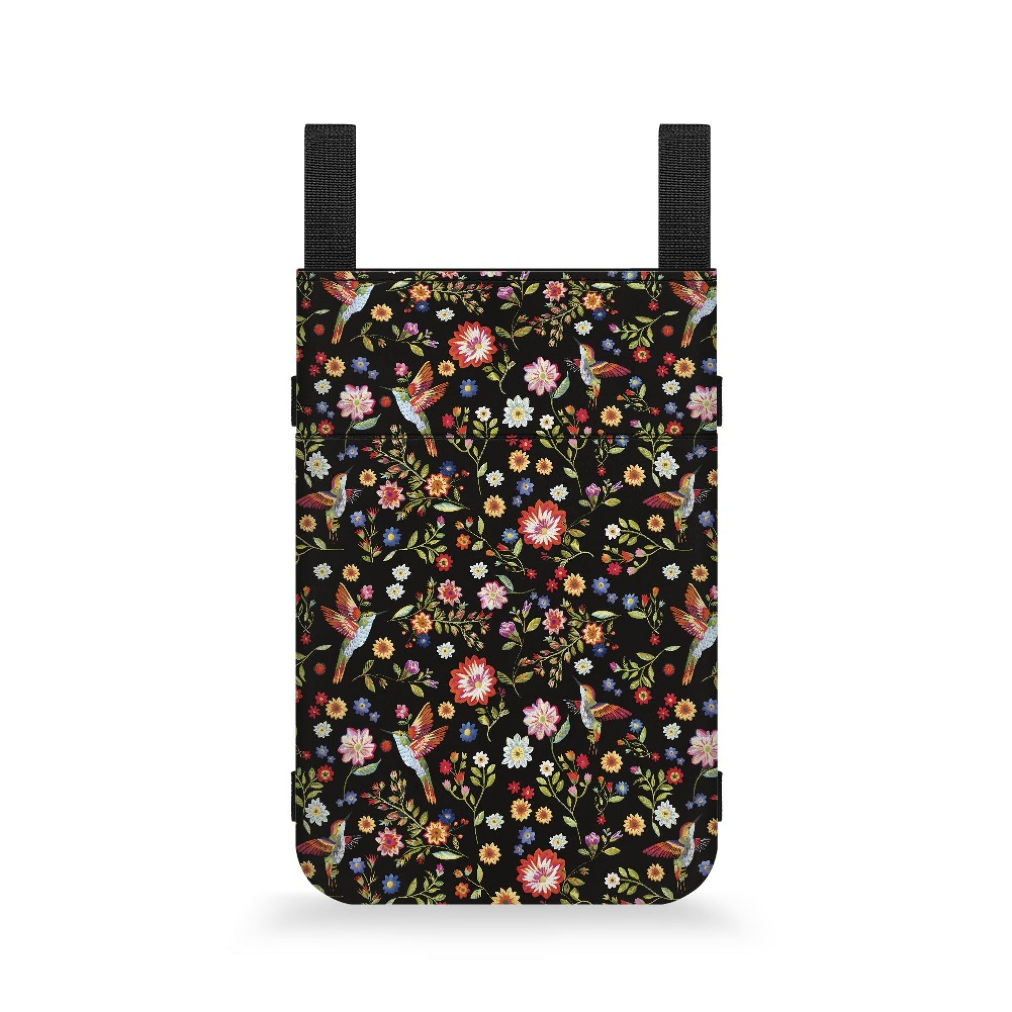 COEQINE Hummingbird Crutch Pouch Floral Storage Organizer for Underarm ...