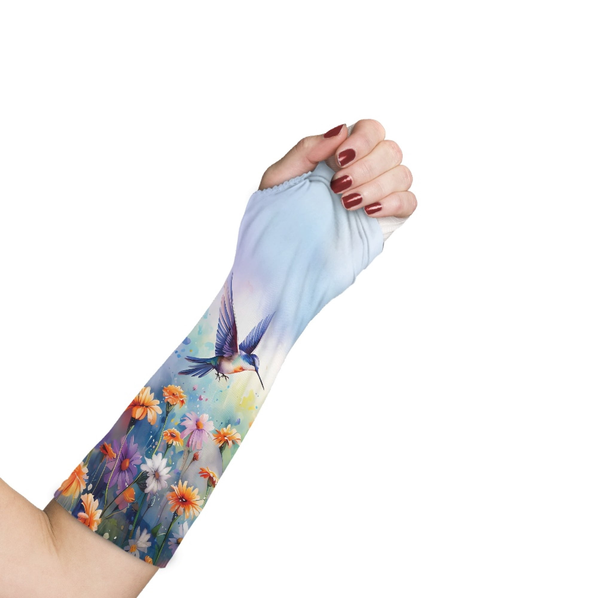 COEQINE Hummingbird Flower Arm Cast Cover Arm Wrist Elbow Protection ...