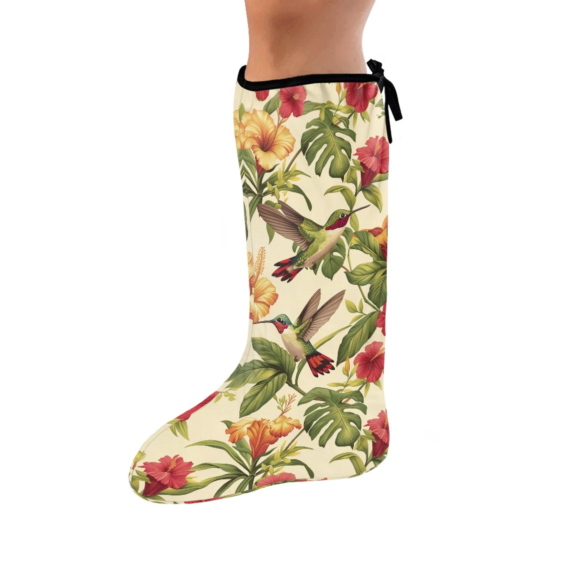 COEQINE Hummingbird Flower Leg Cast Cover Large Below The Knee Leg Cast ...