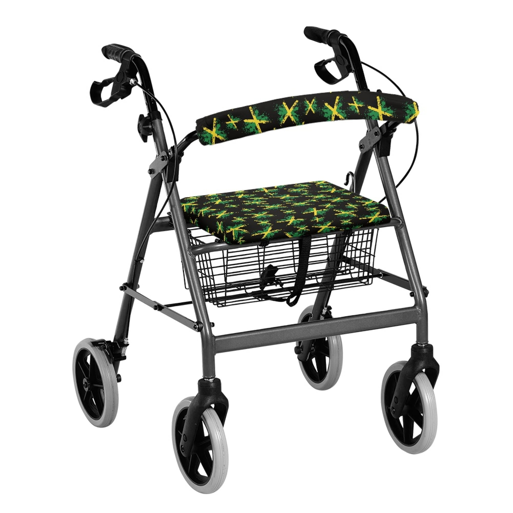 COEQINE Jamaican Flag Rollator Seat Back Cover Rollator Walker Seat and ...