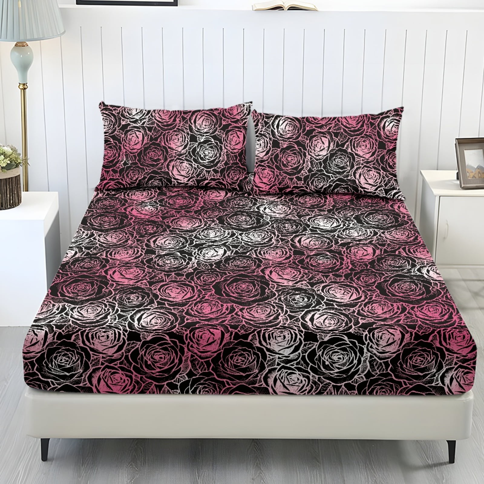 COEQINE King Size 3 Piece Sheet Set, Stay in Place Fade Stain Resistant ...