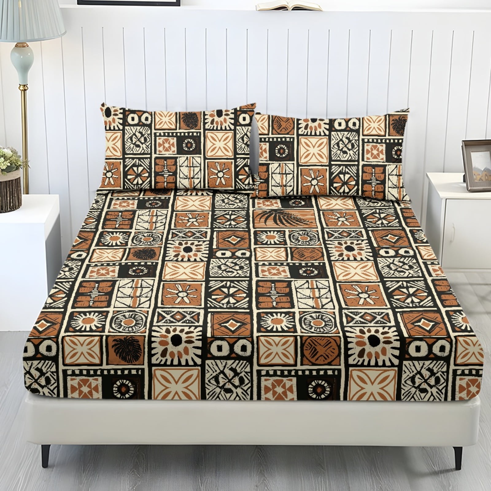 COEQINE King Size Sheet Comfy Bedding Fitted Sheet Non-Slip Snug Fit ...