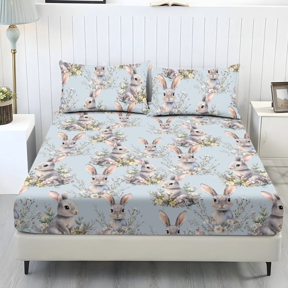 COEQINE King Size Sheet Set Comfy Easy Care 3 Pieces Bedding Set ...