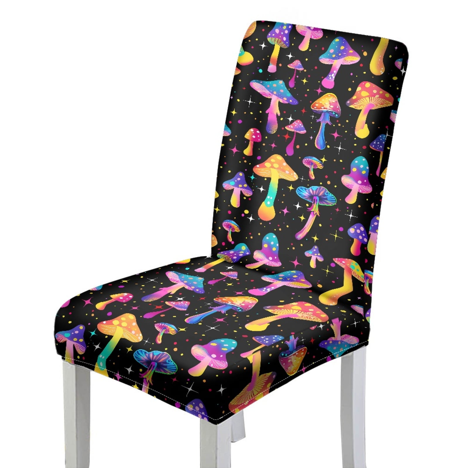 COEQINE Machine Washable Dining Chair Covers 6-Pack, Reusable ...