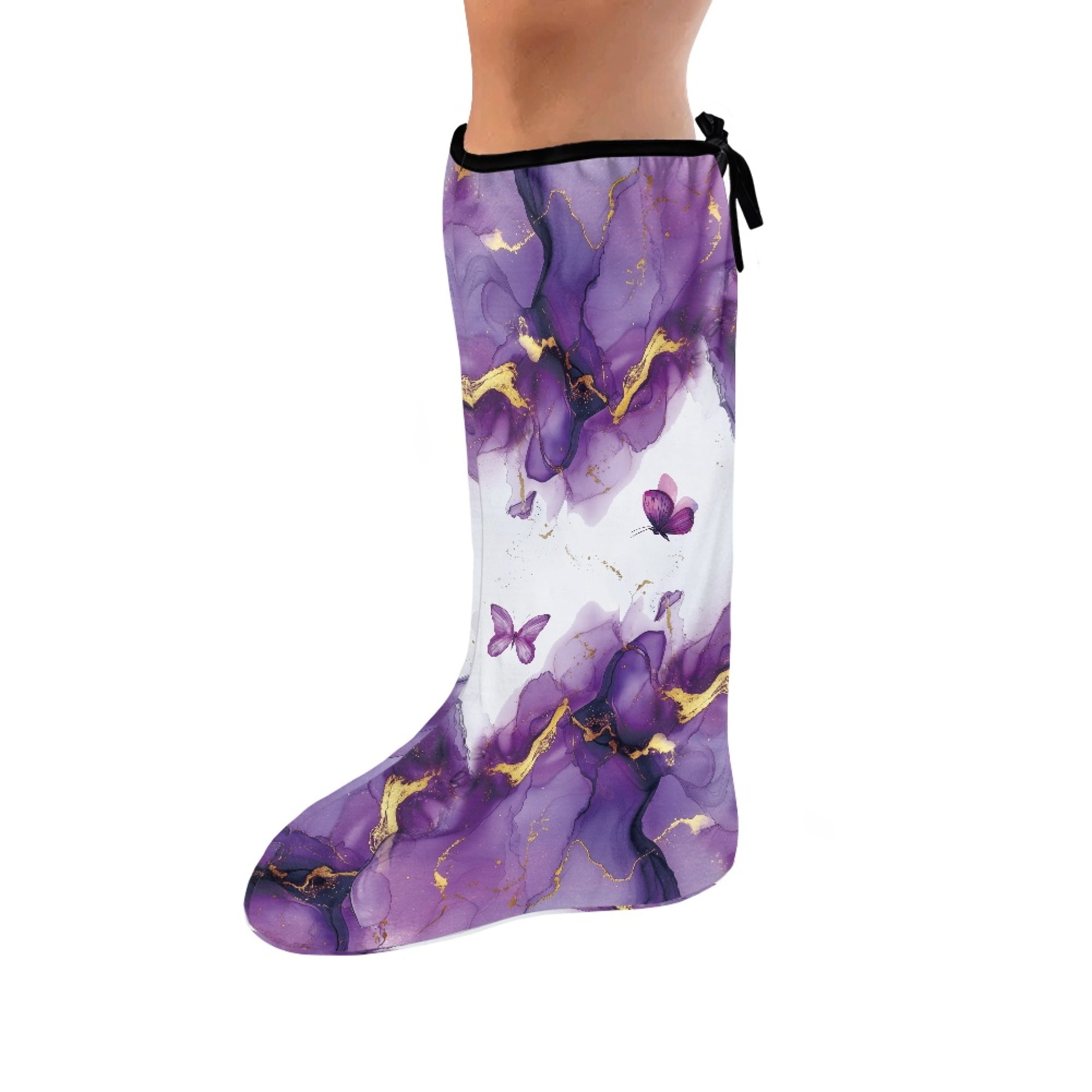 COEQINE Marble Print Leg Cast Cover Butterfly Cast Sleeve for Foot Leg ...