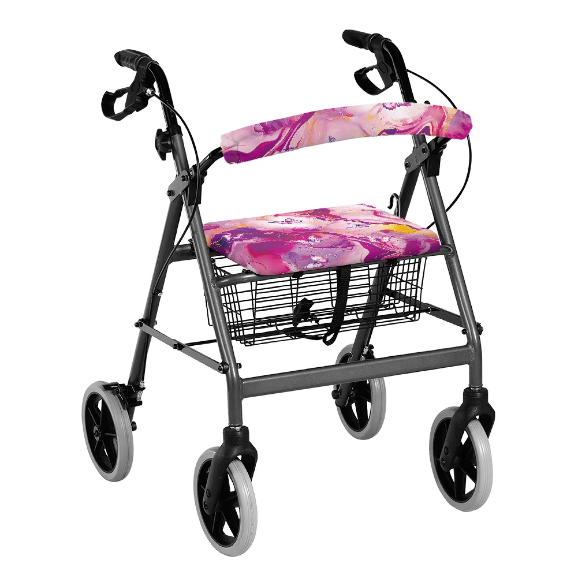 COEQINE Marble stripe Rollator Seat Back Cover Walker Seat & Covers ...