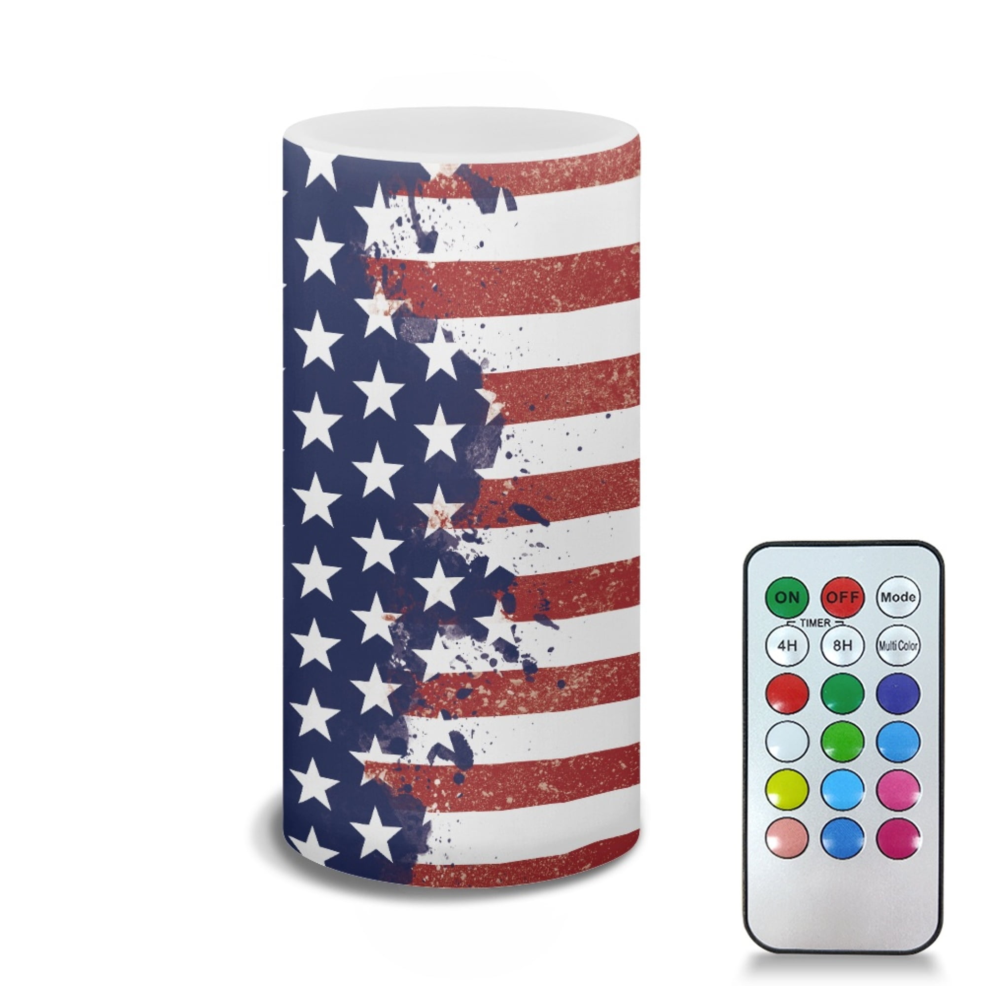 COEQINE Patriotic LED Flameless Candles Battery Operated Stars and ...