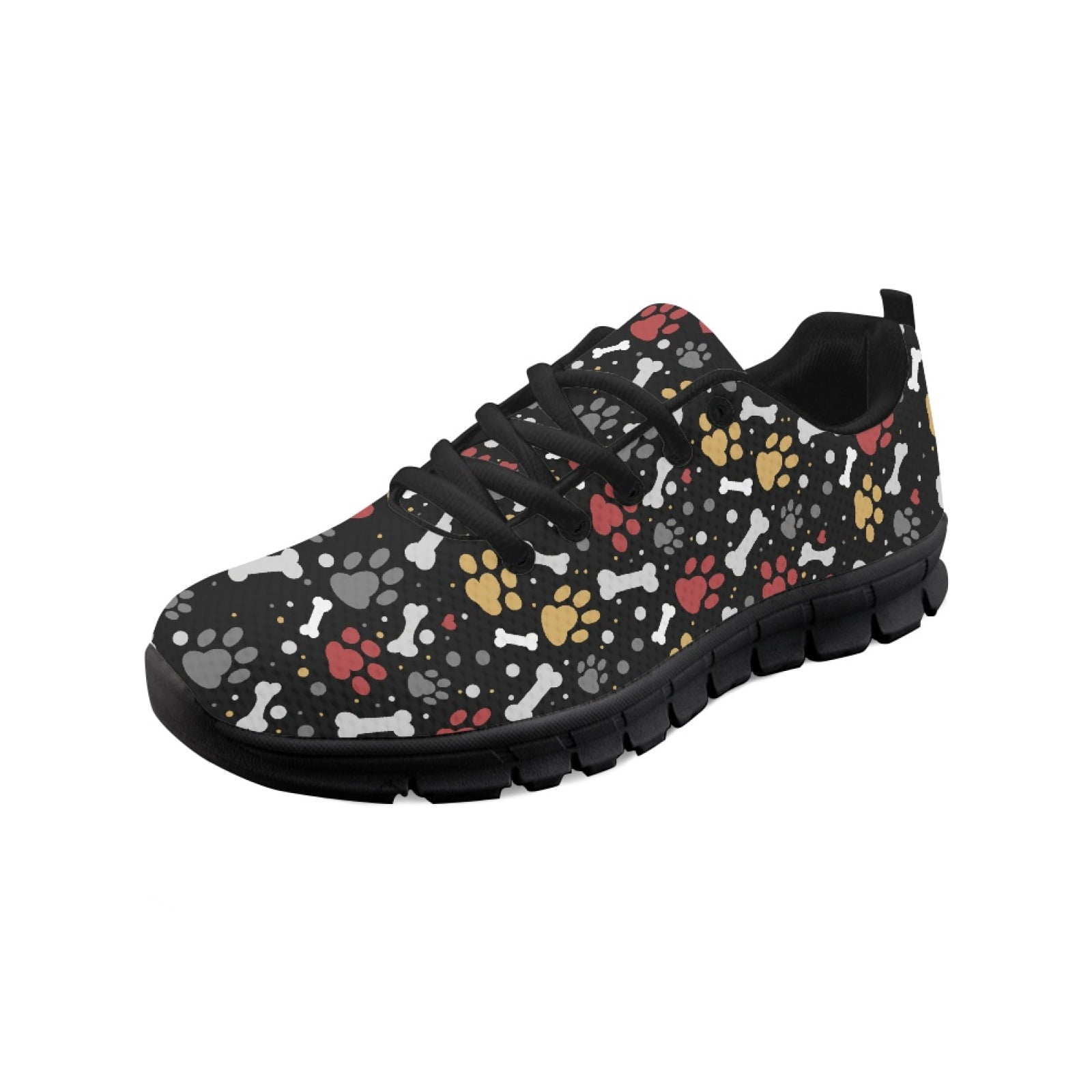 COEQINE Paw Bone Print Women Sneakers Dog Puppy Footprint Running ...