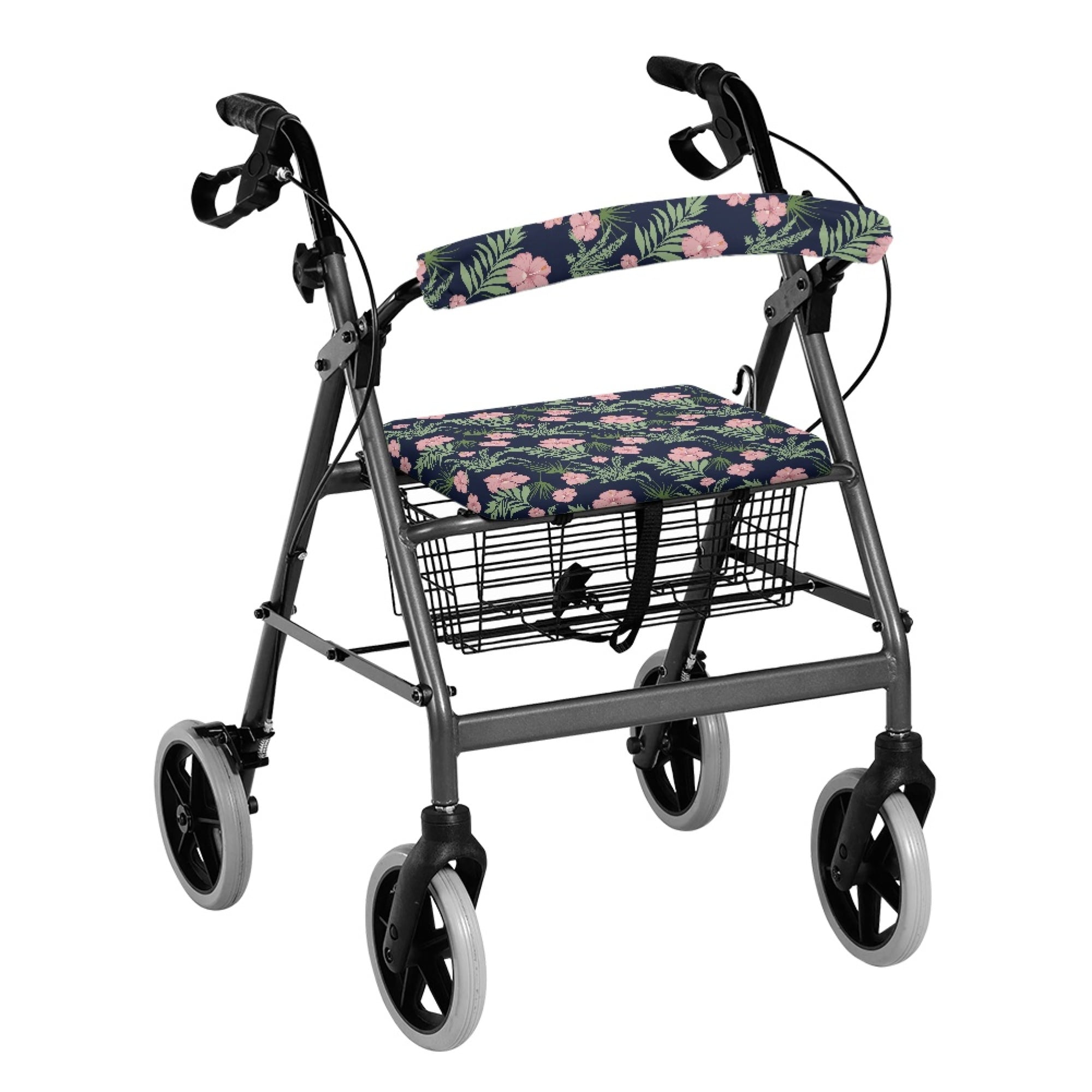 COEQINE Pink Cherry Blossoms Rollator Seat Back Cover 2 Pieces ...