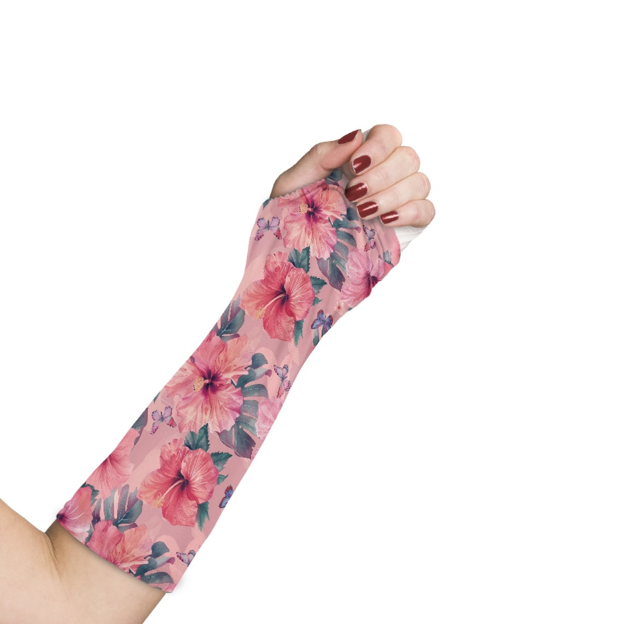 COEQINE Pink Flower Arm Cast Covers Decorative Cast Covers Medium Hand ...