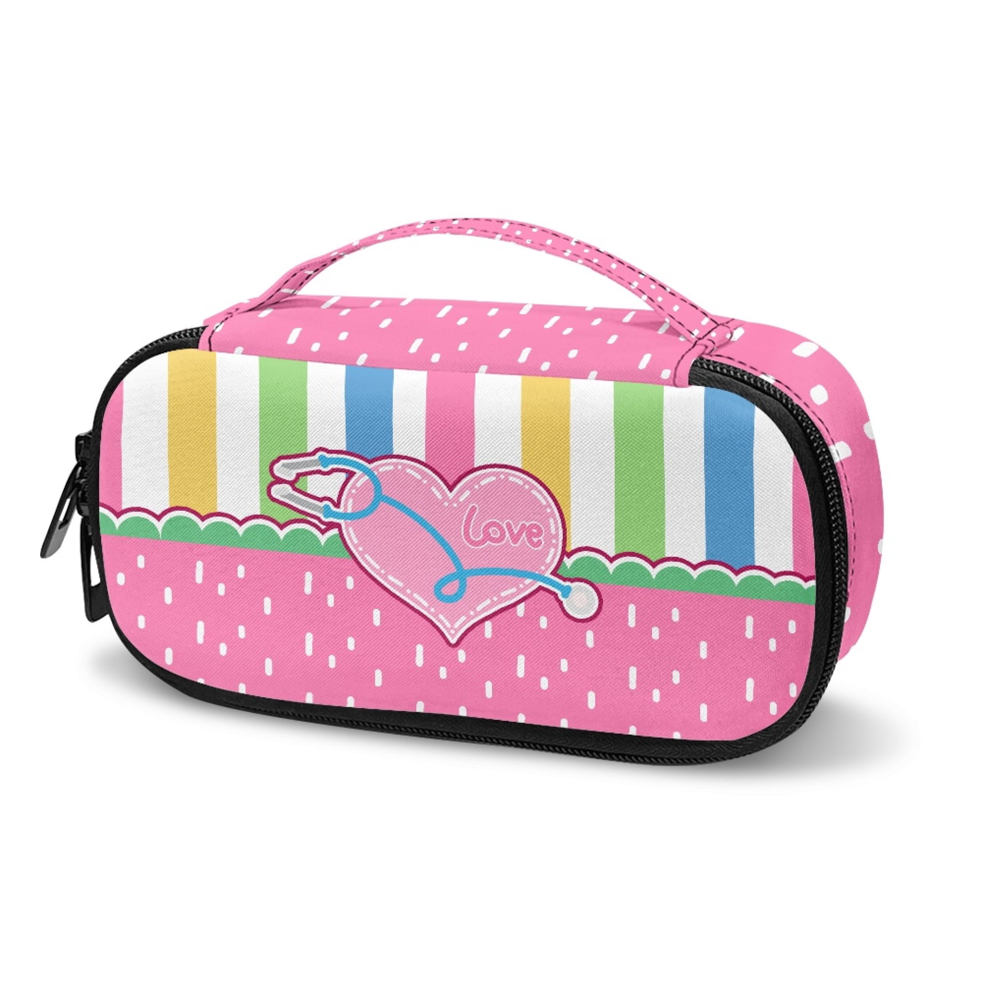COEQINE Pink Heart Insulin Storage Bag Insulated Organizer for Insulin ...