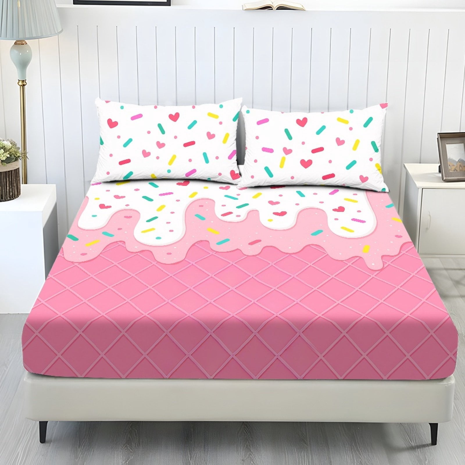 COEQINE Queen Sheet Set Stretchy Fitted Bed Sheet Comfy Fade Resistant ...