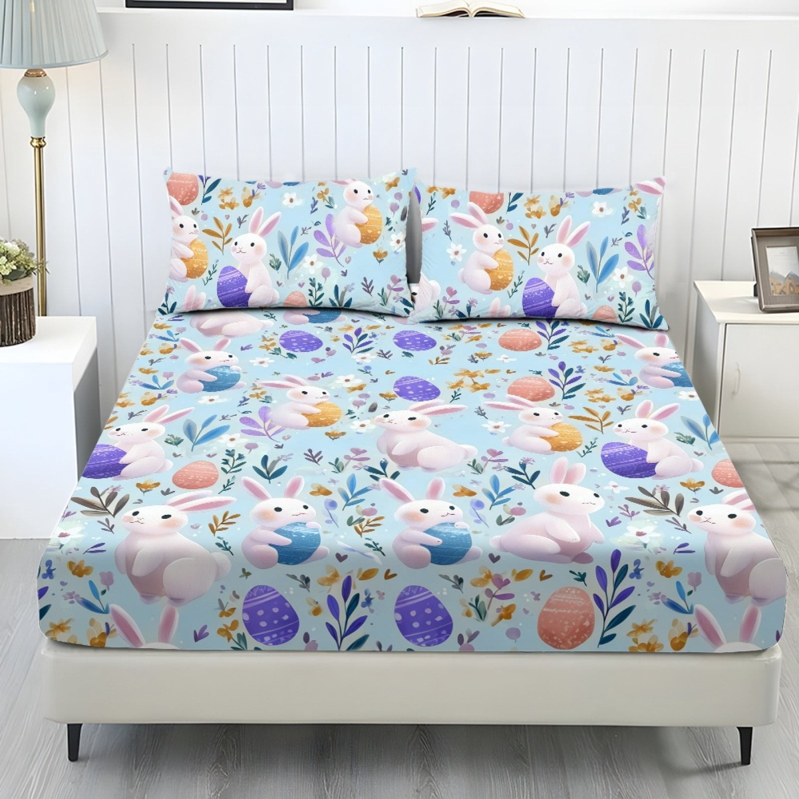 COEQINE Queen Size 3 Piece Sheet Set, Wrinkle Free Comfort Cooling ...