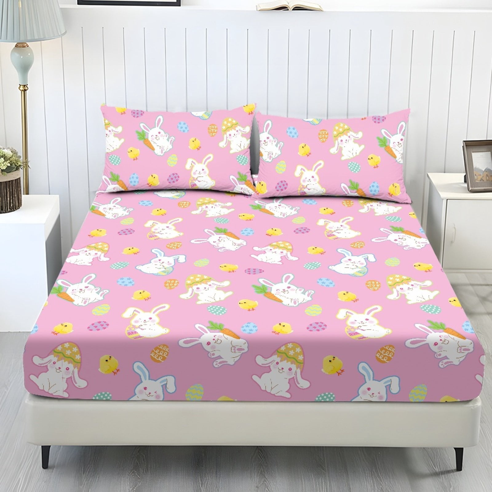 COEQINE Queen Size Sheet Set Fitted Sheet Cozy Wrinkle Free Fade ...