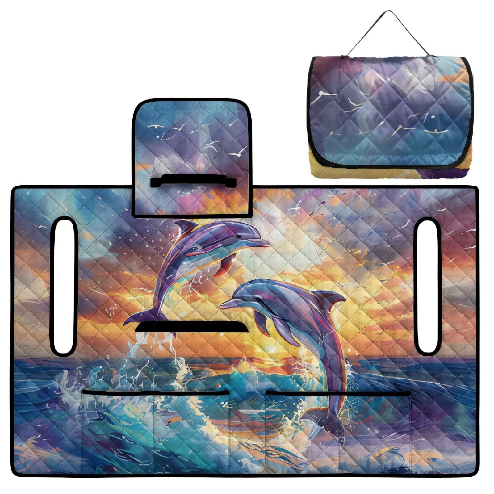 COEQINE Quilted Golf Cart Seat Cover, Folds Design with Handle for Easy ...