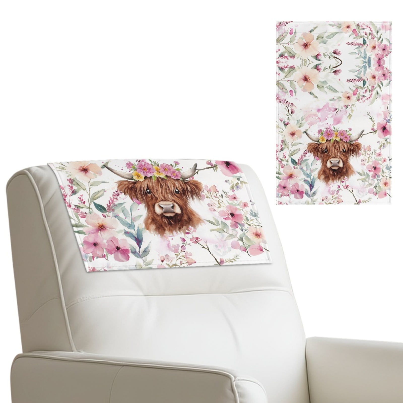 COEQINE Recliner Headrest Protector PU Leather Furniture Slipcover Easy ...