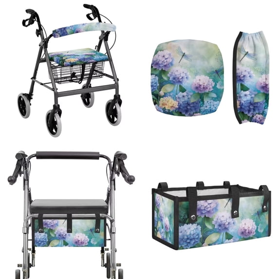 COEQINE Rollator Seat & Roller Bar Covers with Mobility Aid Accessory ...