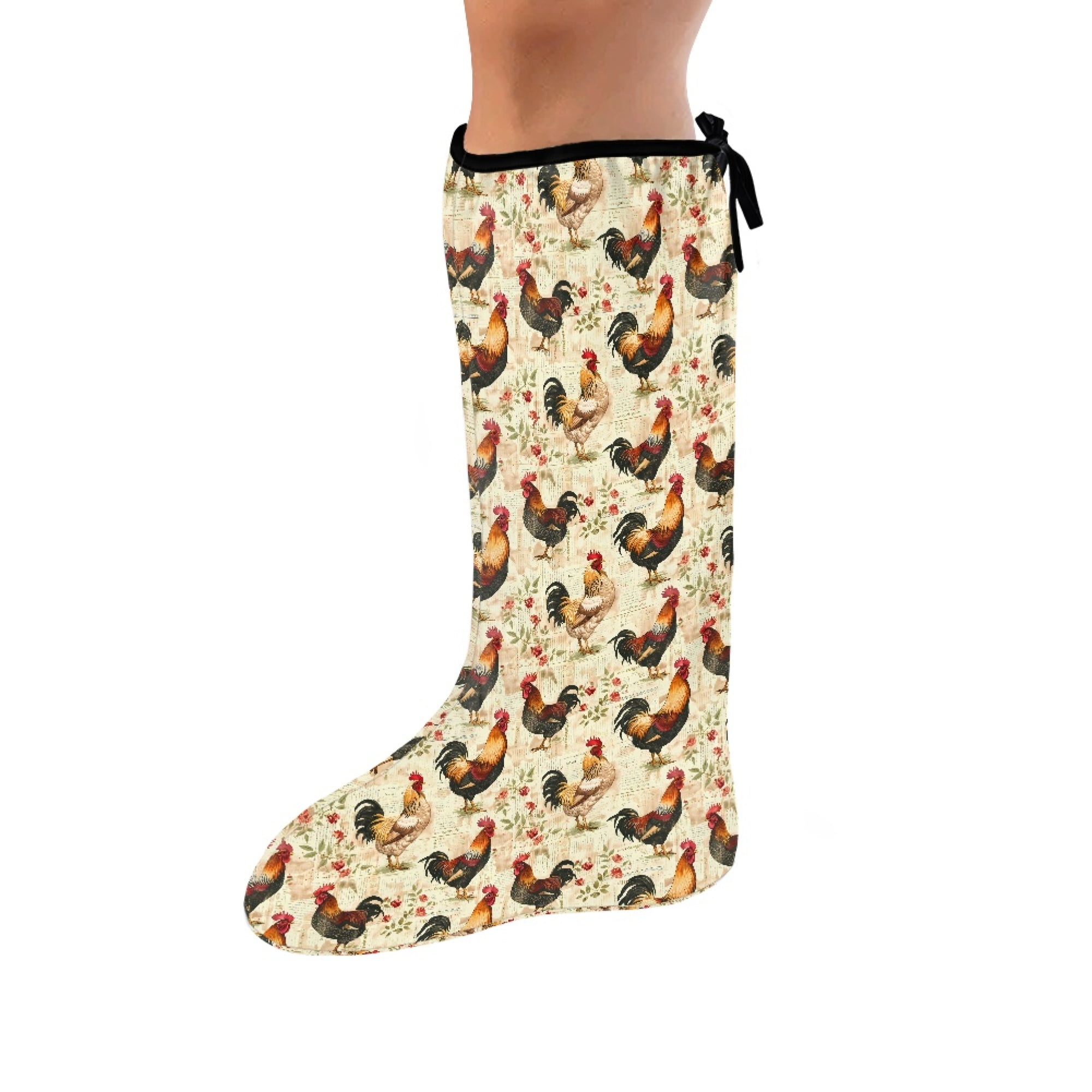 COEQINE Rooster Floral Leg Cast Covers 2 Pieces Below The Knee Leg Cast ...