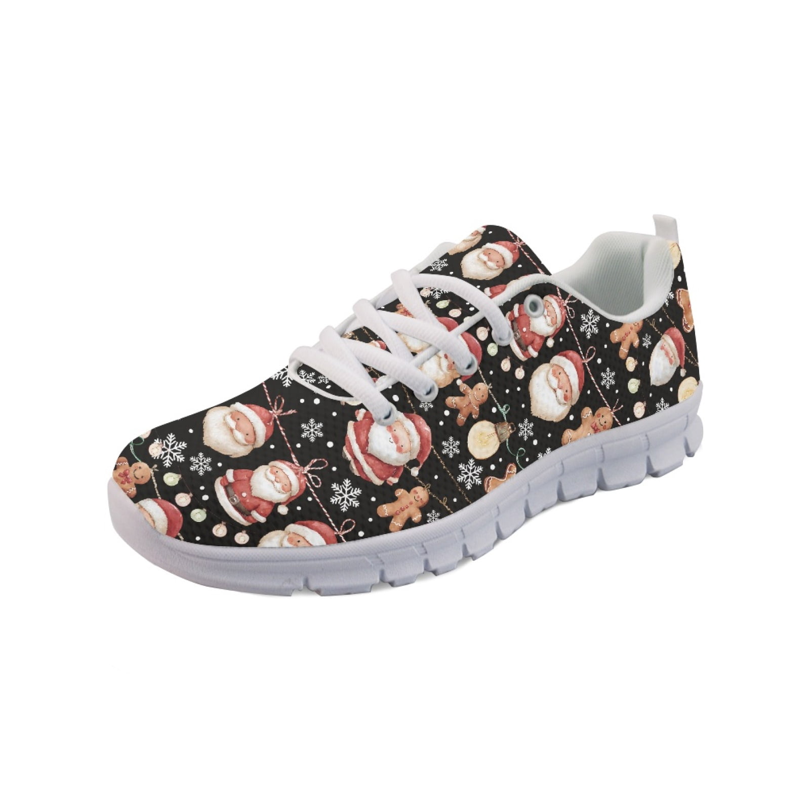 COEQINE Santa Claus Tennis Shoes for Women Girls Christmas Sneakers ...