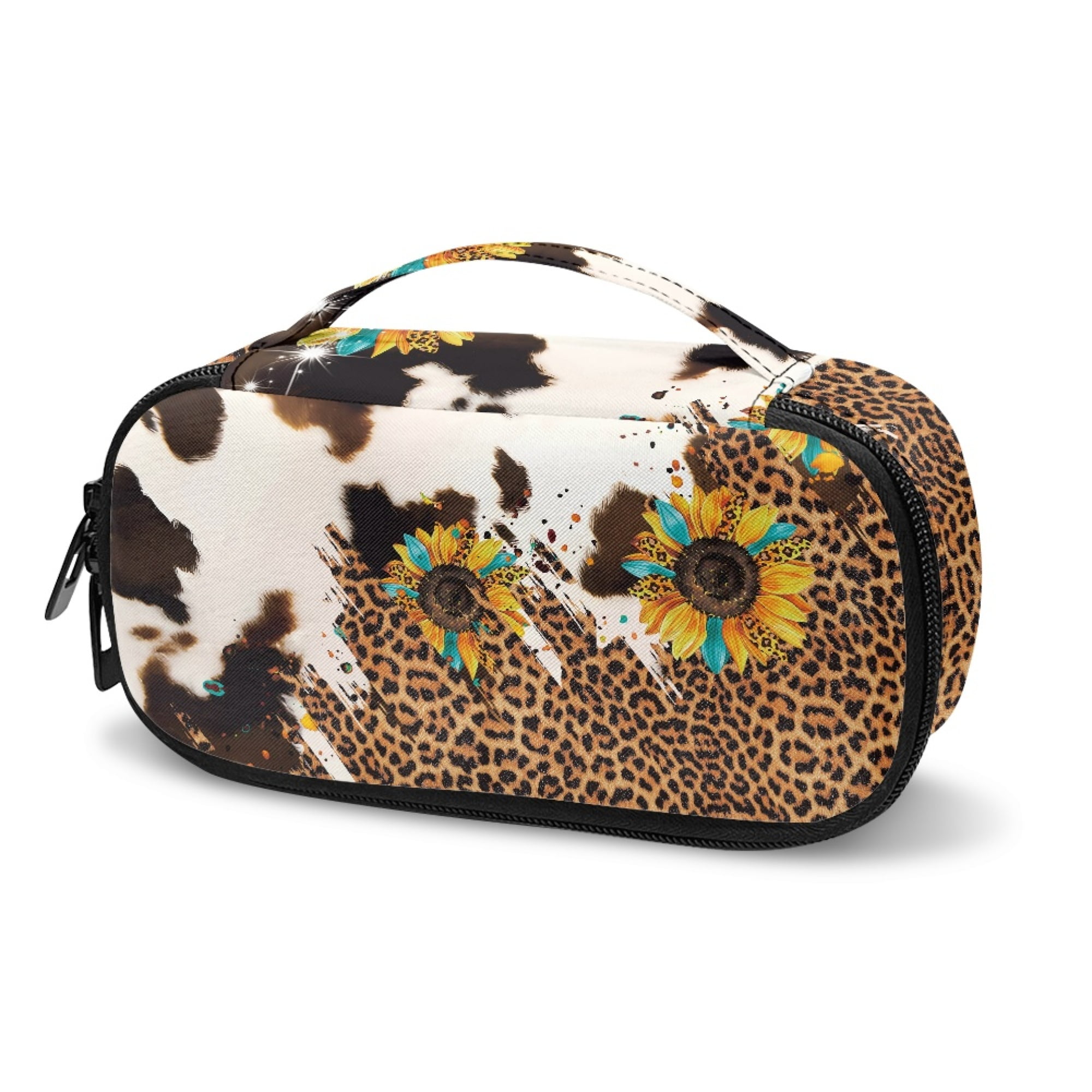 COEQINE Sunflower Cow Print Insulin Cooling Case Insulin Vial Carrying ...