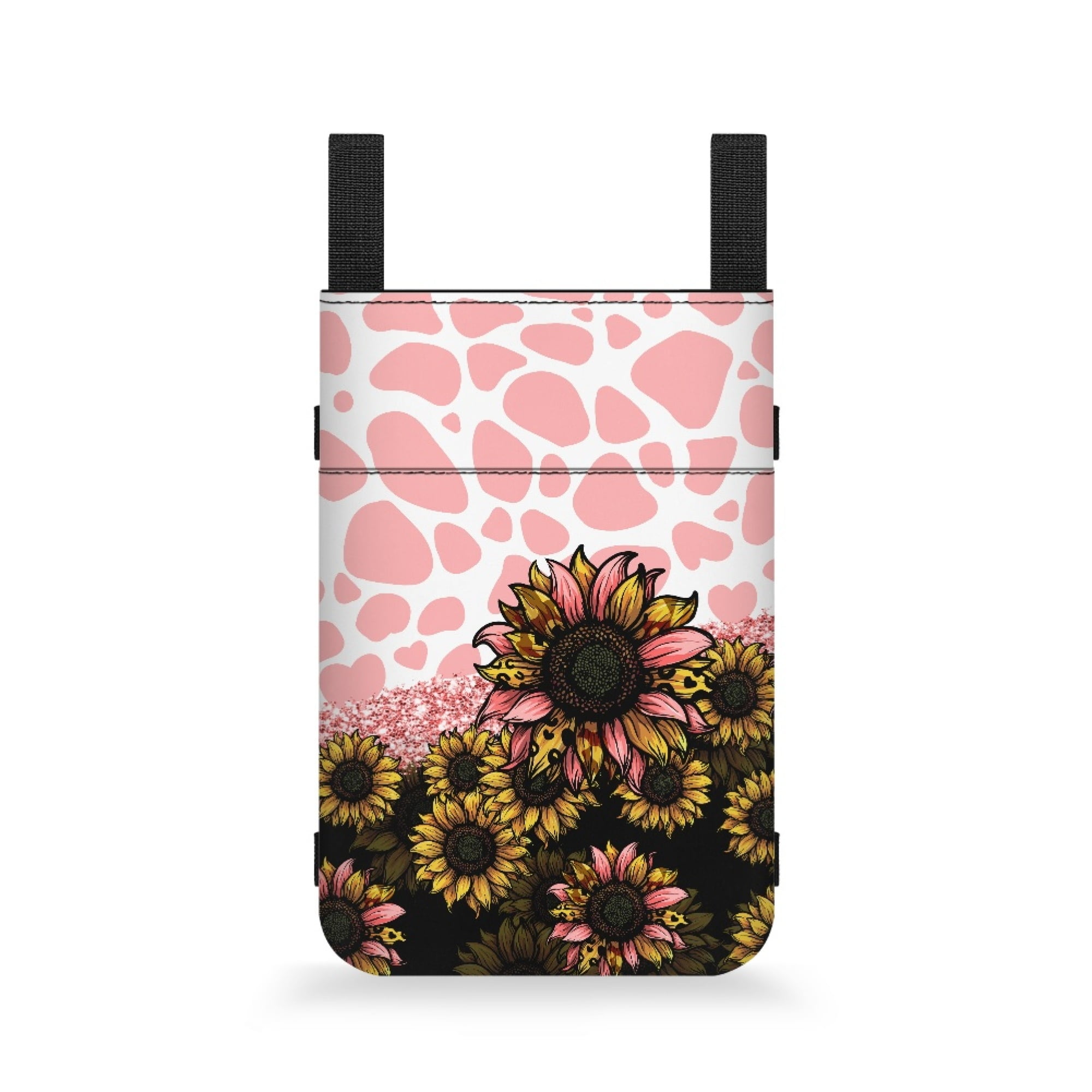 COEQINE Sunflower Crutch Case Cow Print Storage Organizer for Underarm ...