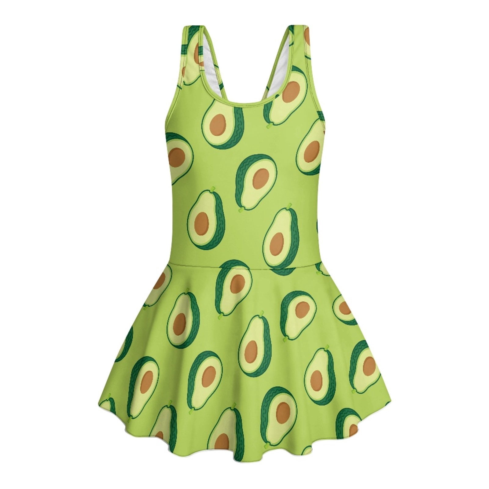 COEQINE Swim Dress for Girls, One Piece Swimwear with Attached Skirt ...