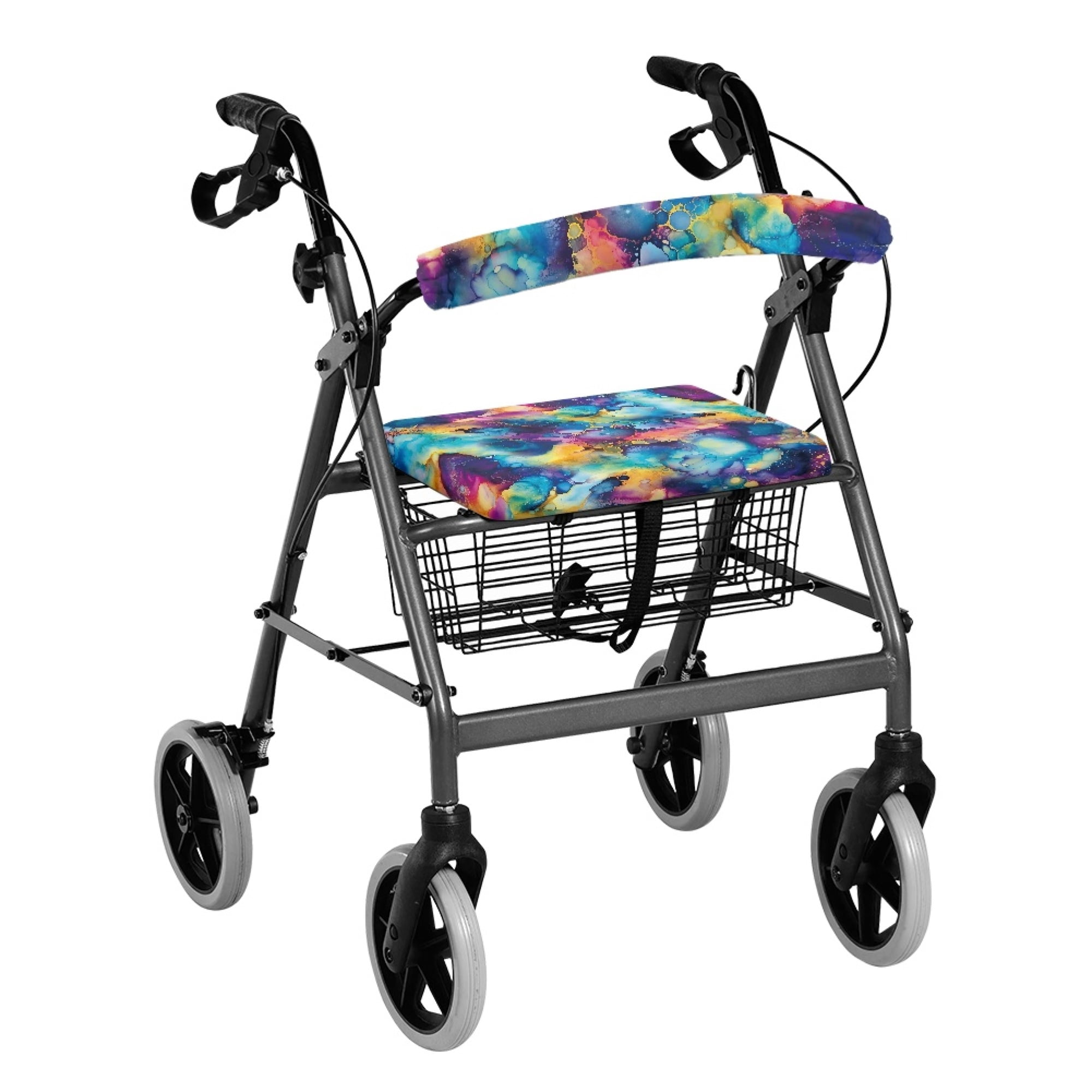COEQINE Tie-Dye Walker Seat Cover Medical Rollator Walker Seat Set of 2 ...