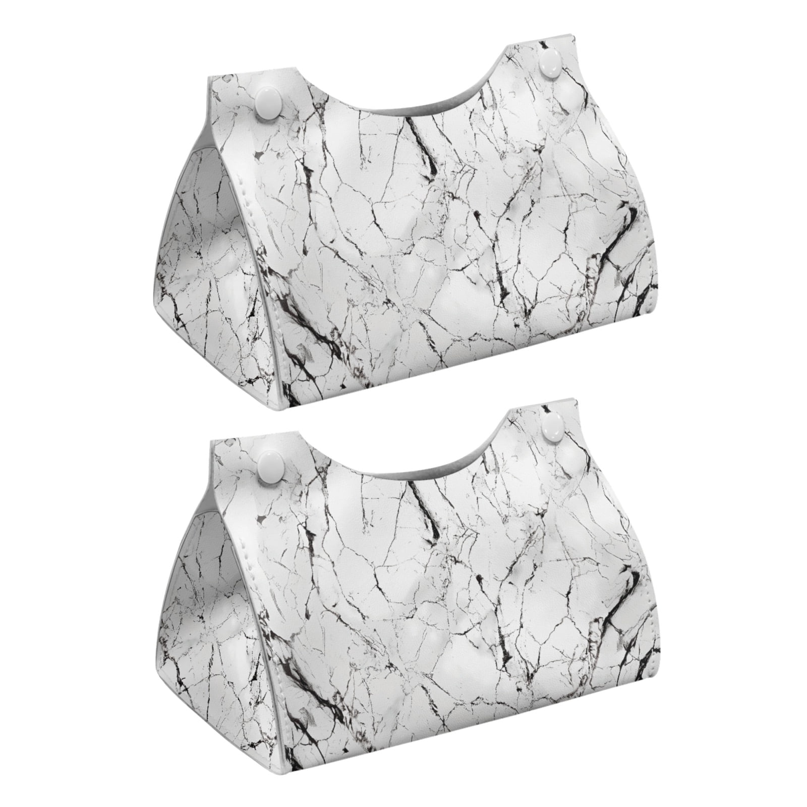 COEQINE Tissue Box Cover PU Leather Rectangular Facial Paper Organizer ...