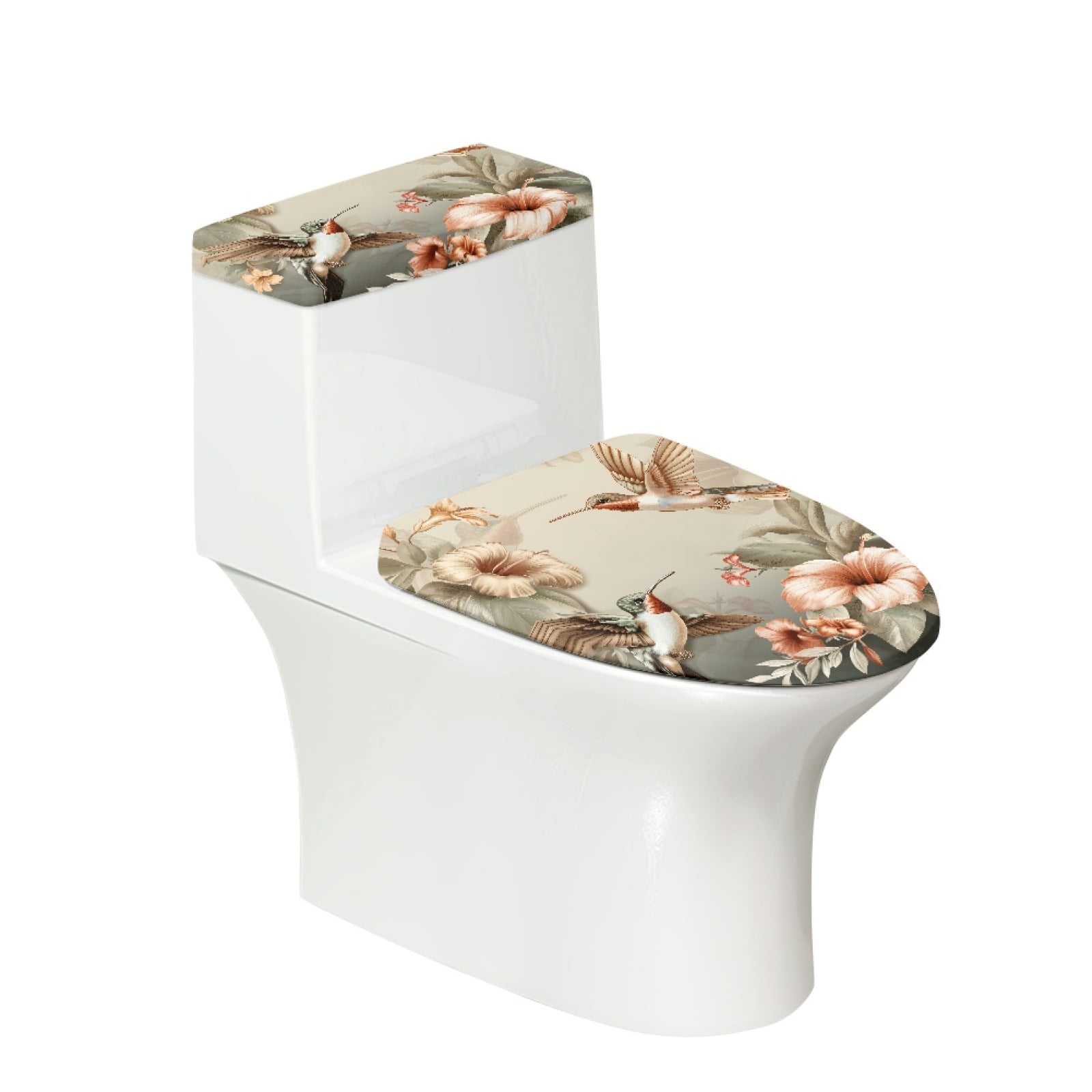 COEQINE Toilet Lid Cover and Toilet Tank Cover, Universal Polyester ...