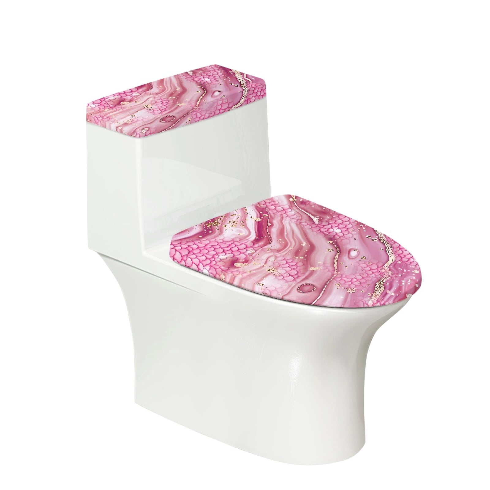 COEQINE Toilet Lid Cover and Toilet Tank Cover, Stretchable Easy to ...