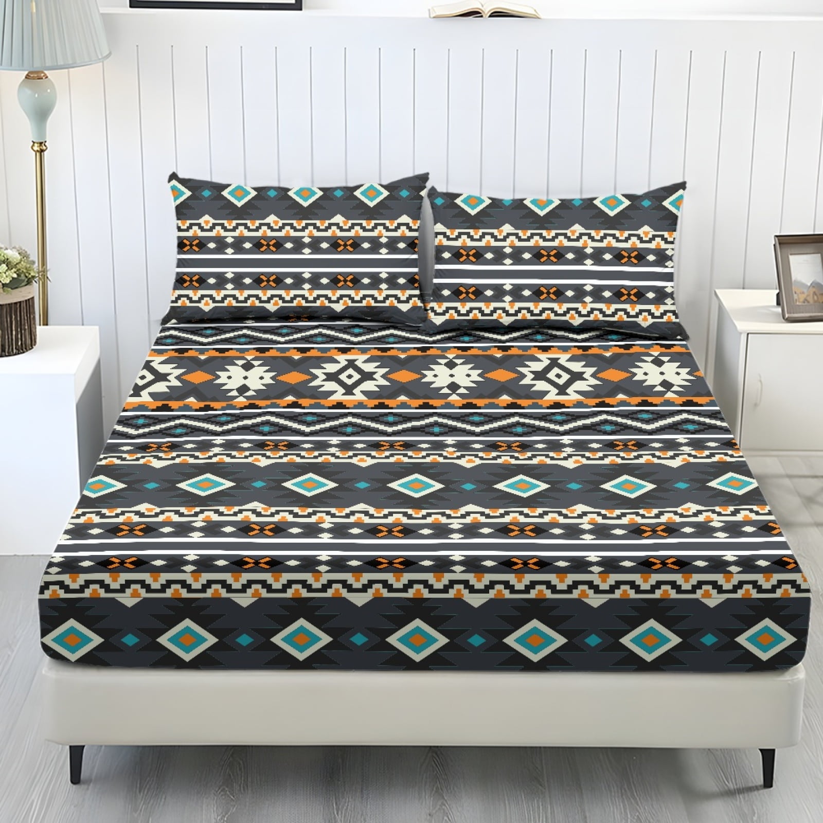 COEQINE Twin Size 3 Piece Sheet Set, Stay in Place Fade Stain Resistant ...