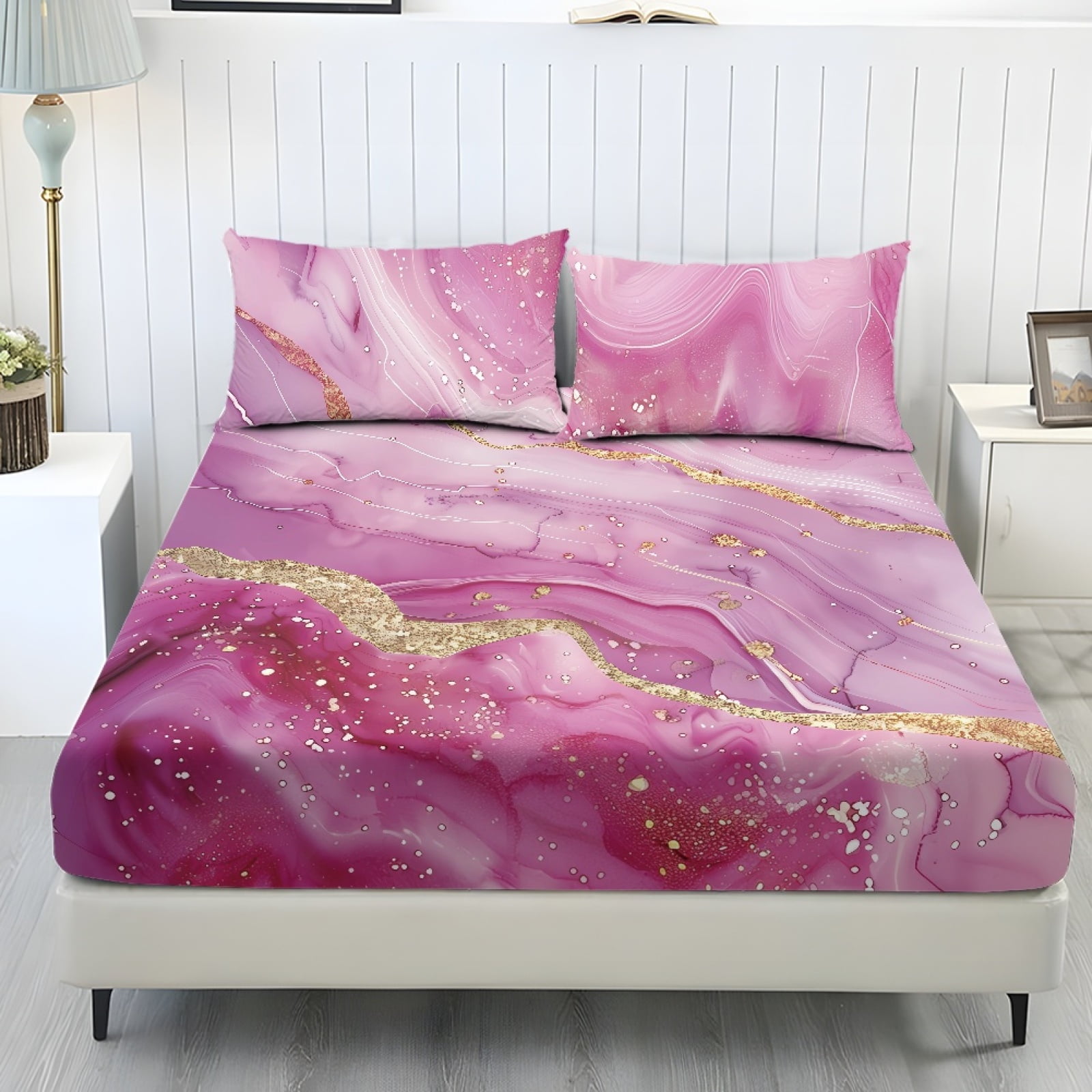 COEQINE Twin XL Size 3 Piece Sheet Set, Stay in Place Fade Stain ...