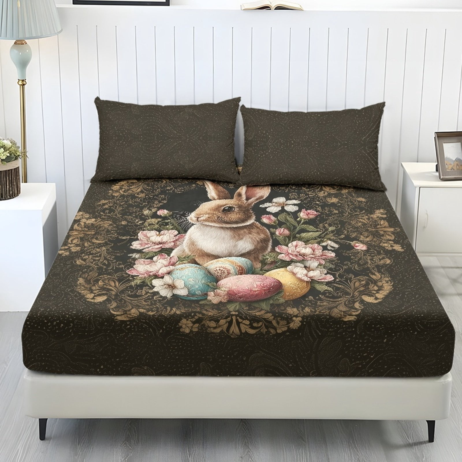 COEQINE Twin XL Size Sheet Soft Wrinkle Free Fitted Sheet with 2 ...