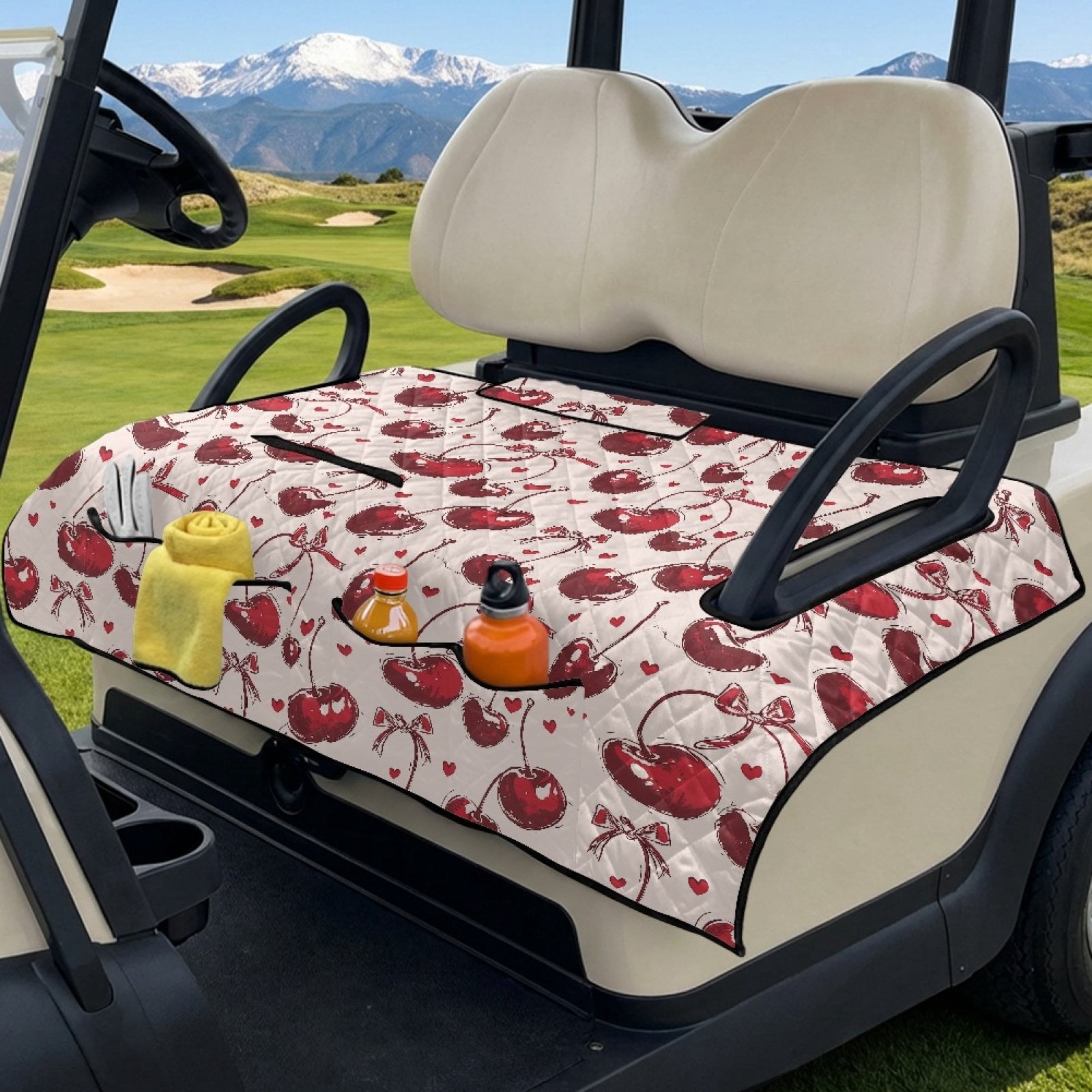COEQINE Universal Golf Cart Seat Towel Blanket with 4 Front Pockets ...