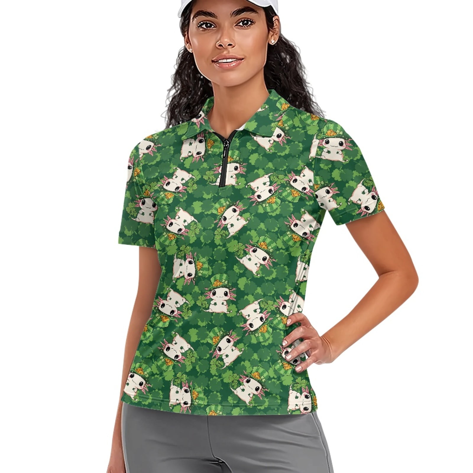 COEQINE Women 1/4 Zip Golf Shirts Quick Dry Fit Lightweight Short ...