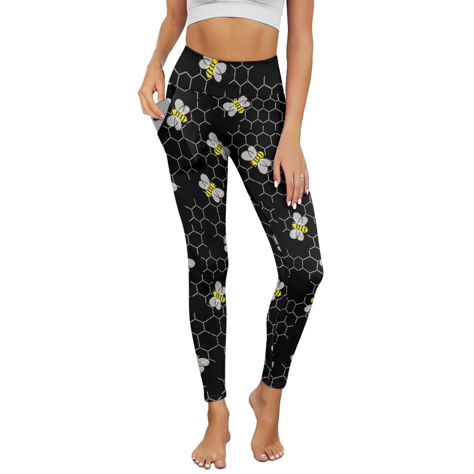 COEQINE Women Comfortable Yoga Pants with Pockets High Waisted Tummy ...