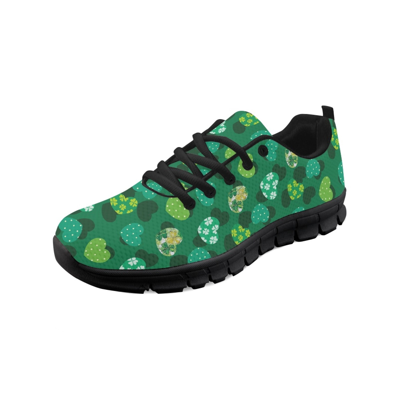 COEQINE Women Green Sneakers Running Walking Shoes Black Sole Fashion ...