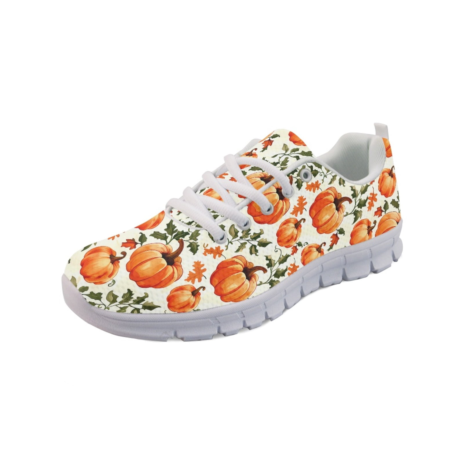 COEQINE Women Sneakers Fall Autumn Pumpkin Leaf Running Walking Shoes ...
